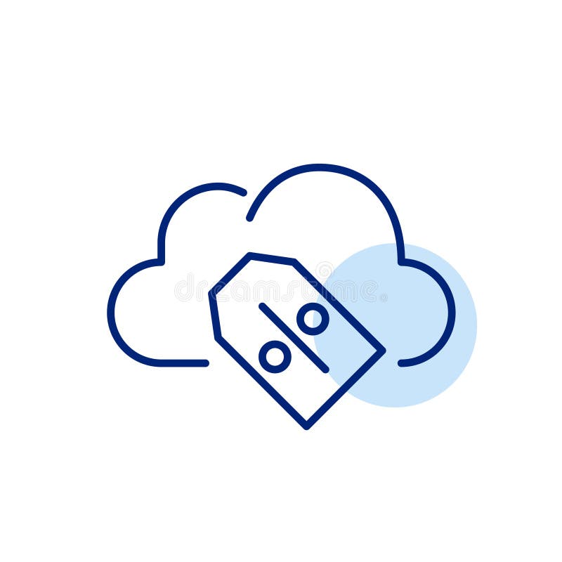 Cloud and Percent Price Tag. Storage Membership Discounts. Pixel ...