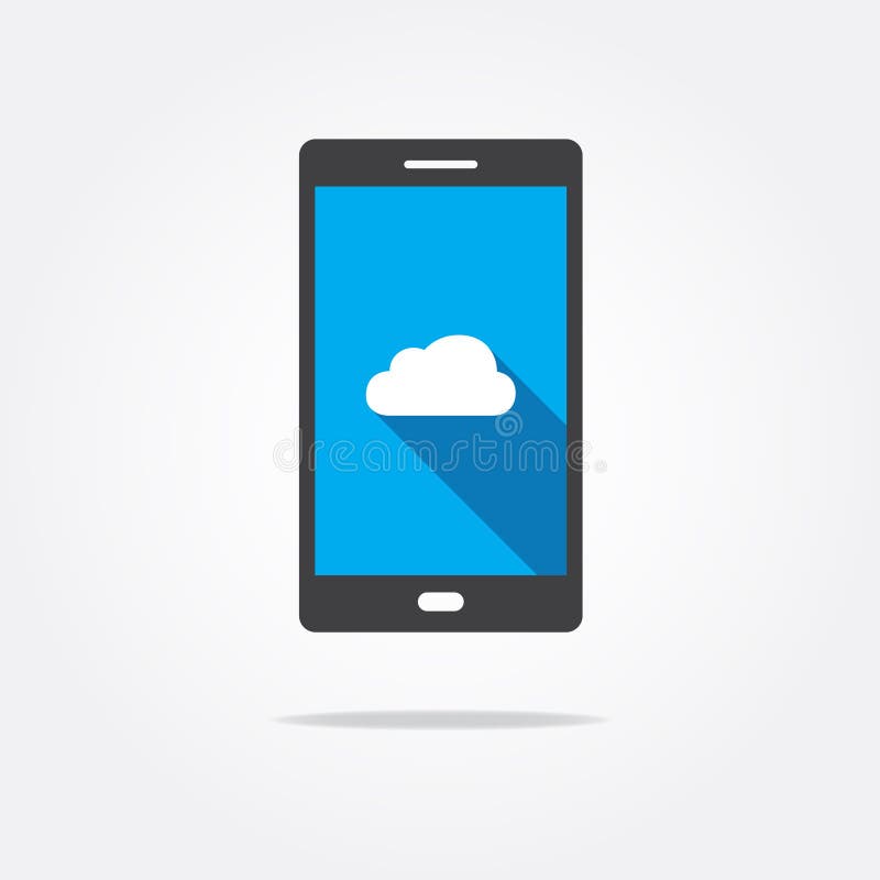 Cloud Phone Icon stock vector. Illustration of smart - 198330376