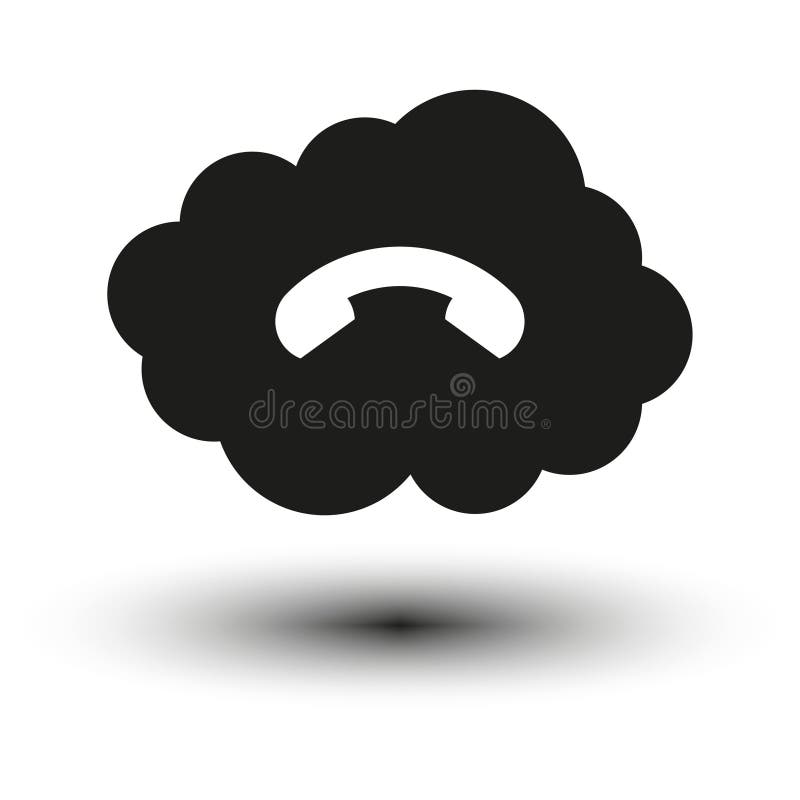 Cloud Phone Icon. Communication Symbol. Call Service Sign. Vector ...