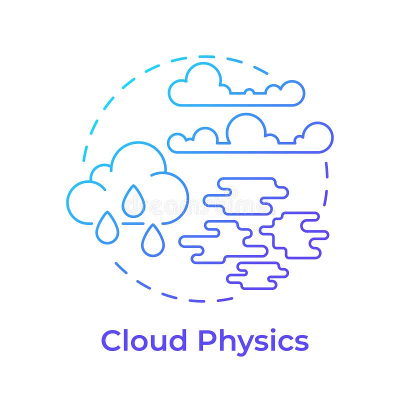 Cloud Physics Blue Gradient Concept Icon Stock Illustration ...