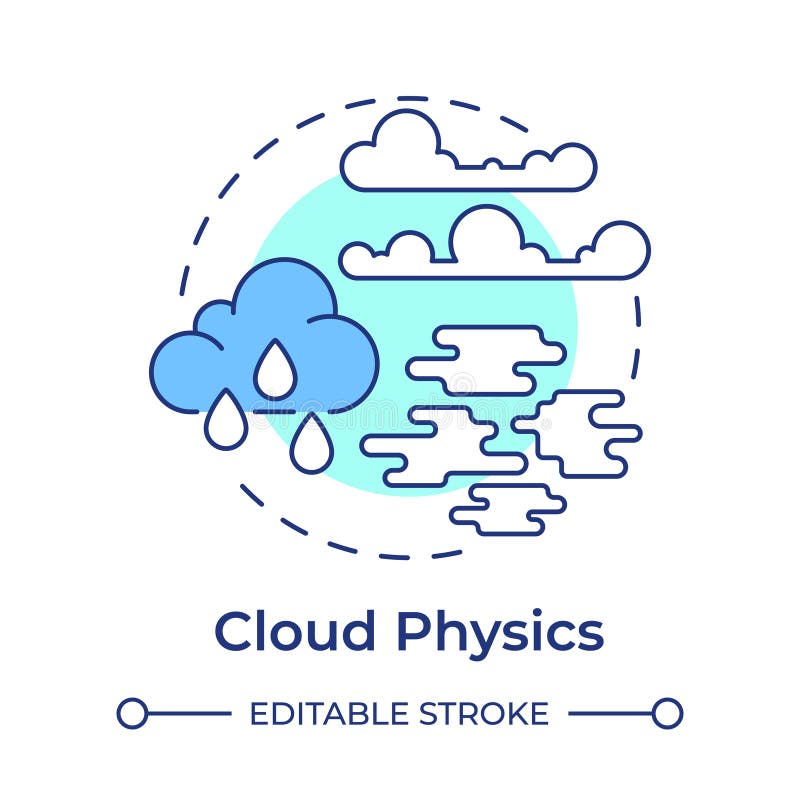 Cloud Physics Multi Color Concept Icon Stock Vector - Illustration of ...
