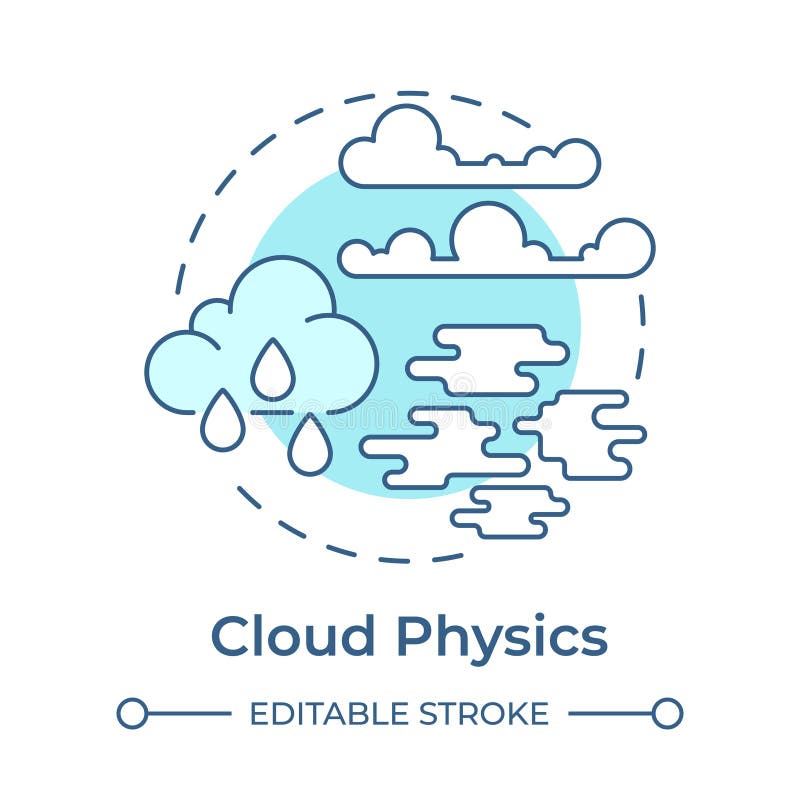 Cloud Physics Soft Blue Concept Icon Stock Vector - Illustration of ...