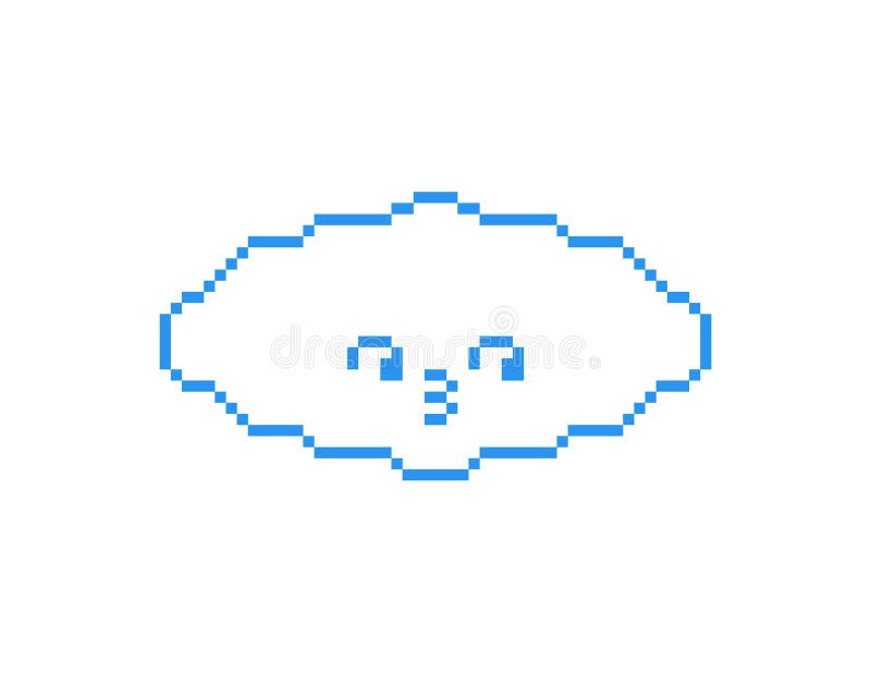 Cloud Pixel Art. 8 Bit Vector Illustration Stock Illustration ...