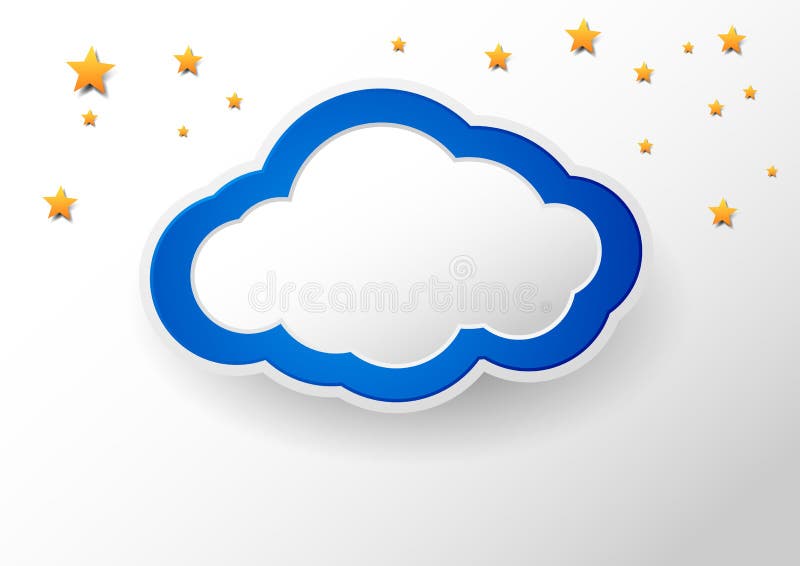 Cloud with a Place for Message Stock Vector - Illustration of dream ...