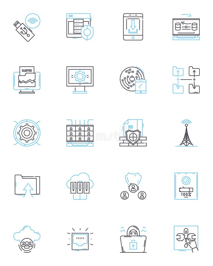 Cloud Possibility Linear Icons Set. Cloud, Possibility, Innovation ...