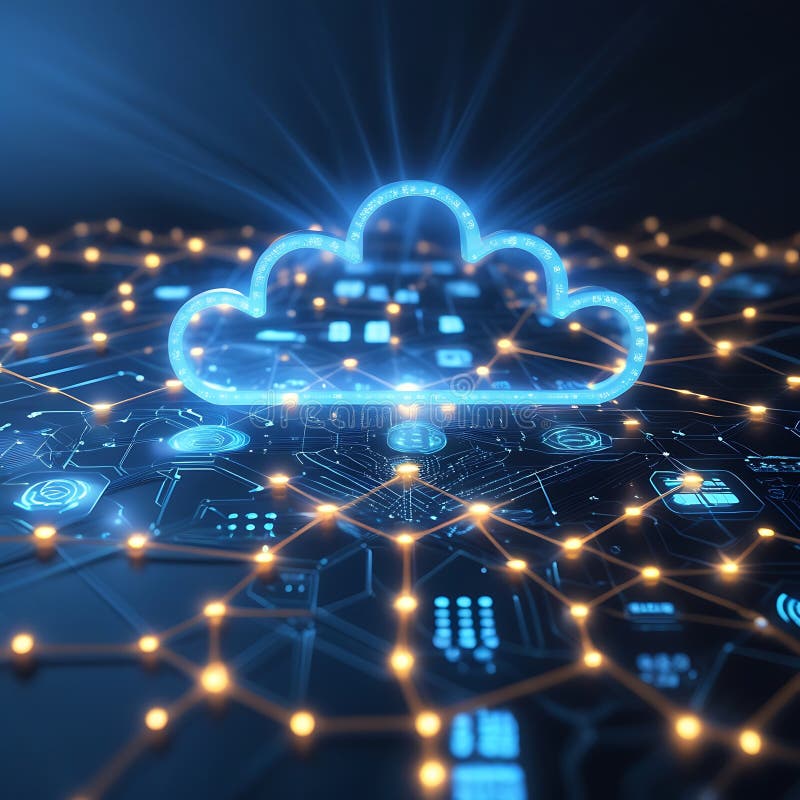 The Cloud, a Powerful Symbol of Innovation and Efficiency. Stock ...