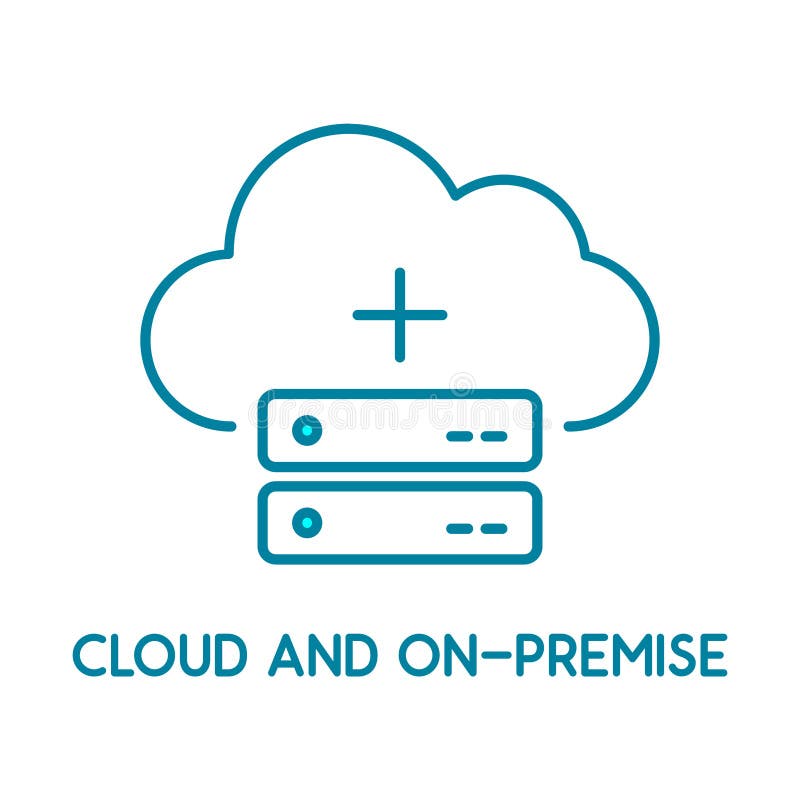 Hybrid Cloud Icon Hybrid Cloud Icon