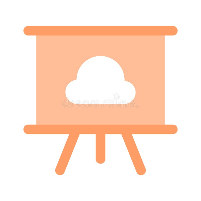Cloud on Presentation Board Concept Icon of Cloud Presentation Stock ...