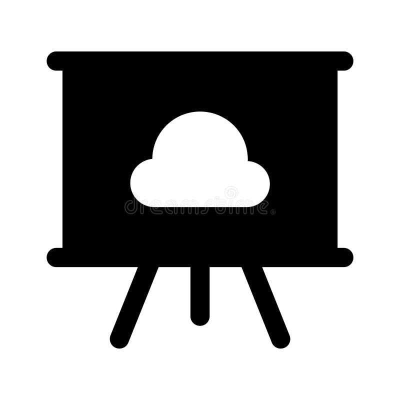 Cloud on Presentation Board Concept Icon of Cloud Presentation Stock ...