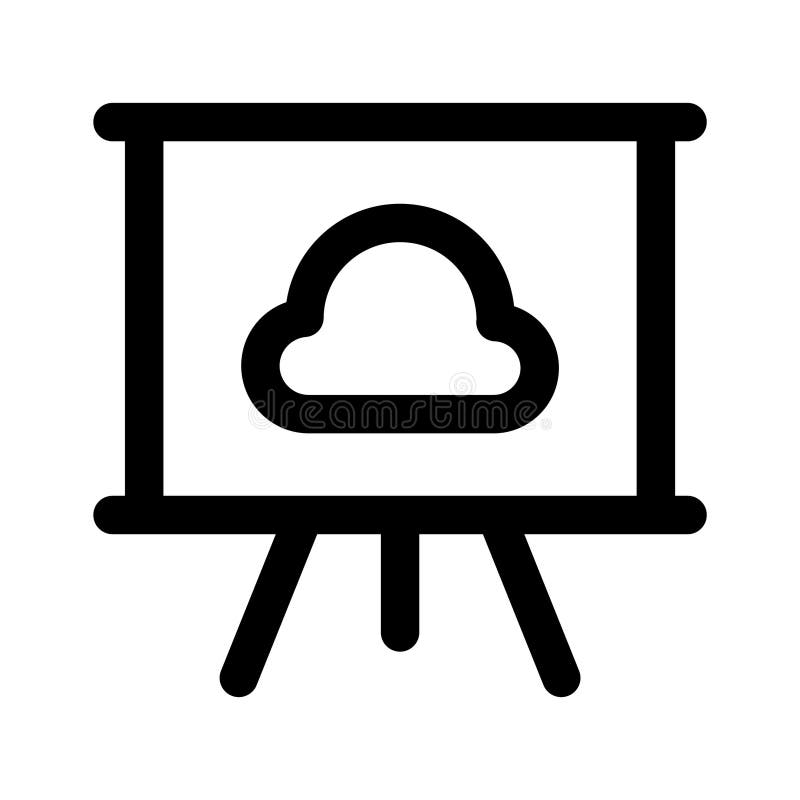 Cloud on Presentation Board Concept Icon of Cloud Presentation Stock ...