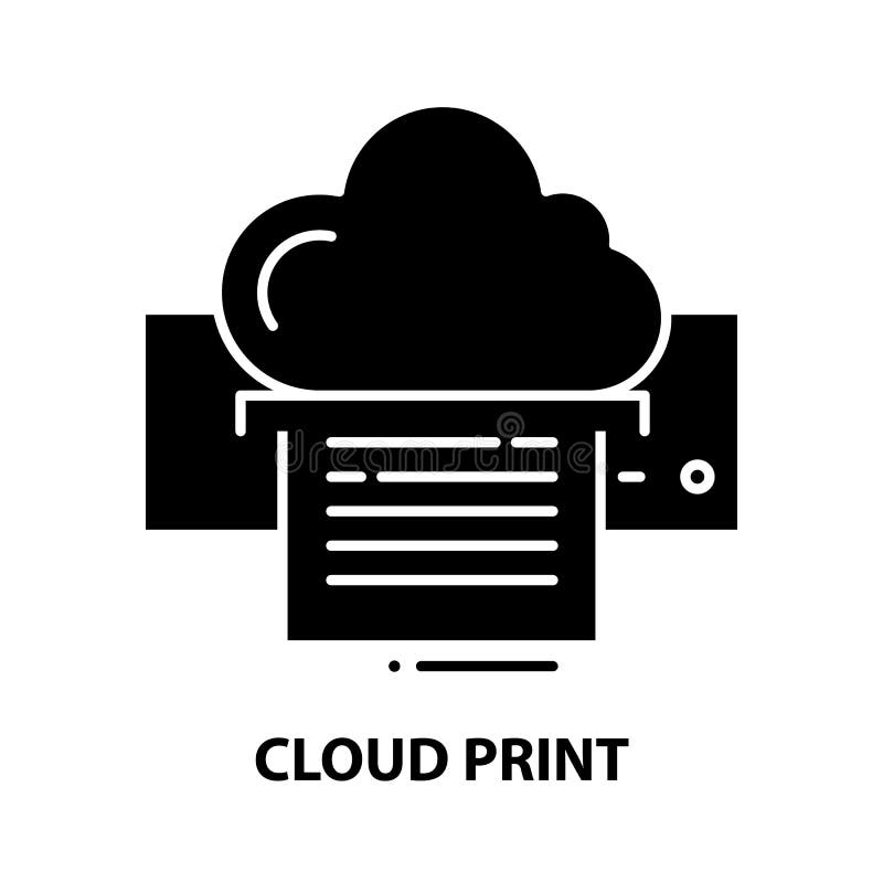 Cloud Print stock vector. Illustration of communication - 25832297