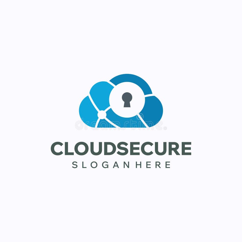 Cloud Privacy Logo Design Template Stock Illustration - Illustration of ...