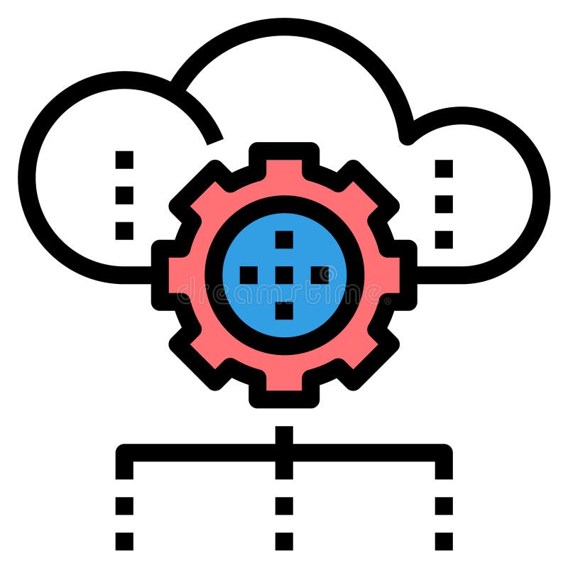Cloud Processing Icon Vector Stock Vector - Illustration of information ...