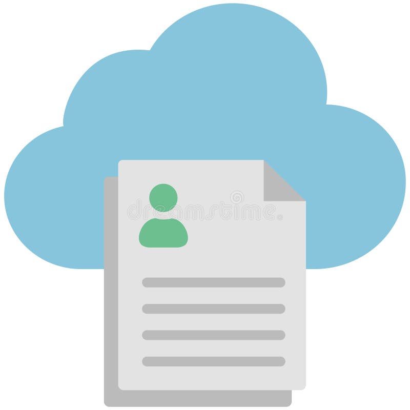 Cloud Profile Vector Icon that Can Easily Modify or Edit it for Social ...