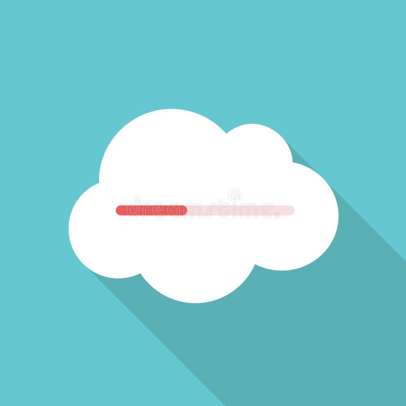 Cloud, progress bar, sync stock vector. Illustration of database ...