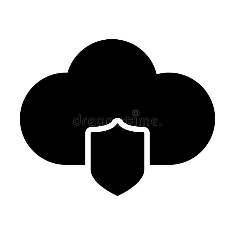 Cloud Protection Icon stock vector. Illustration of safety - 243635064