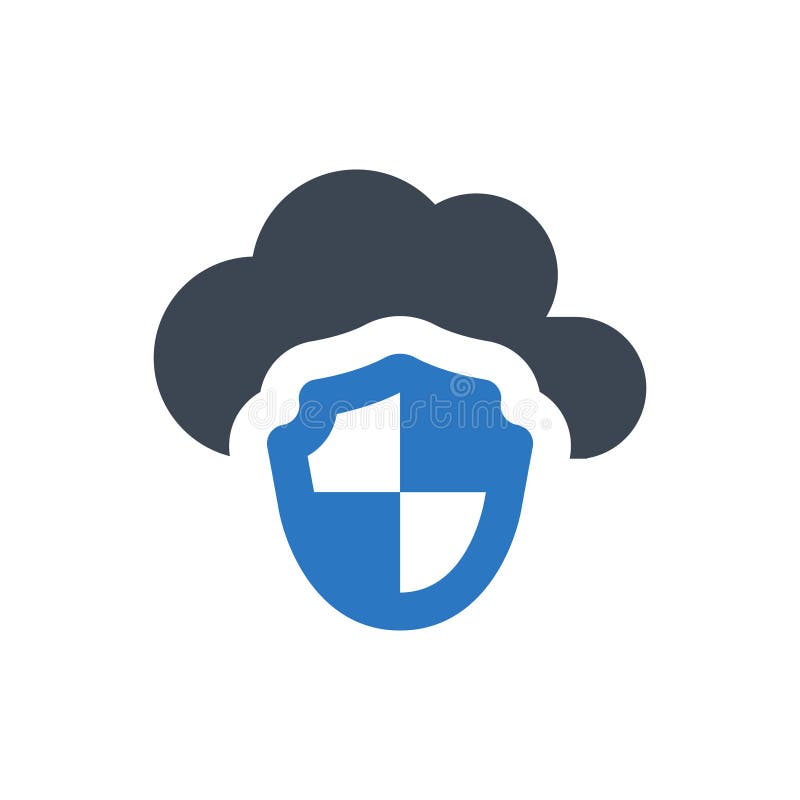 Cloud protection icon stock vector. Illustration of icon - 230704639