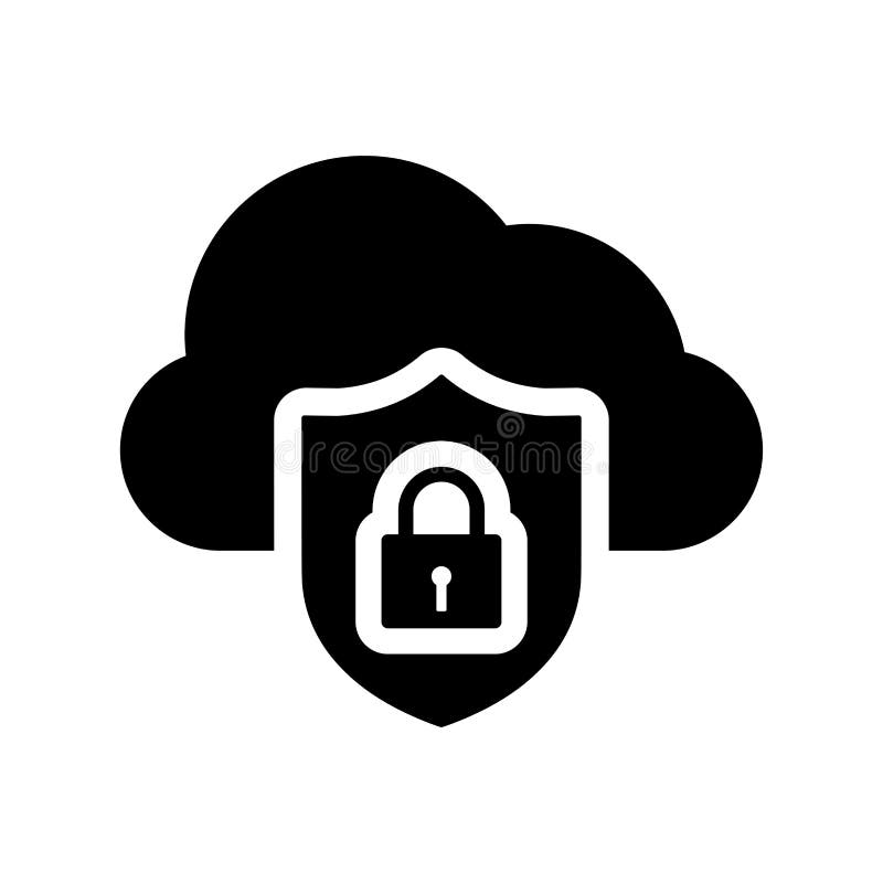 Cloud, Protection, Security Icon. Black Vector Graphics Stock Vector ...