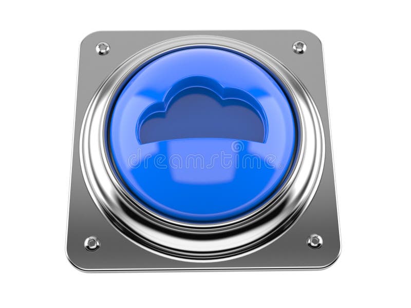 Cloud push button stock illustration. Illustration of symbol - 92476921
