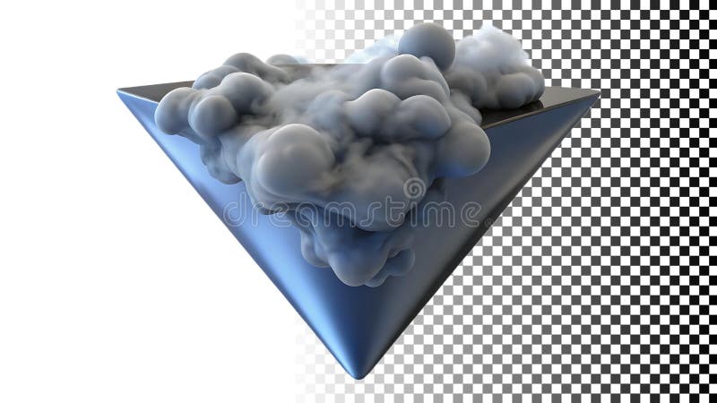 Cloud in Pyramid Icon Abstract Weather Concept Data Structure Png ...