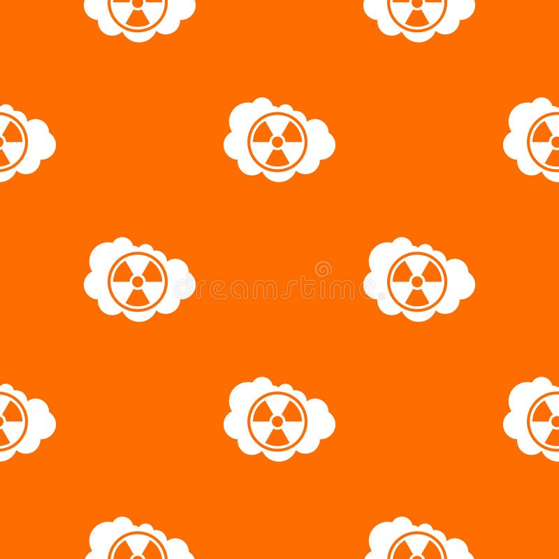 Cloud and Radioactive Sign Pattern Seamless Blue Stock Vector ...