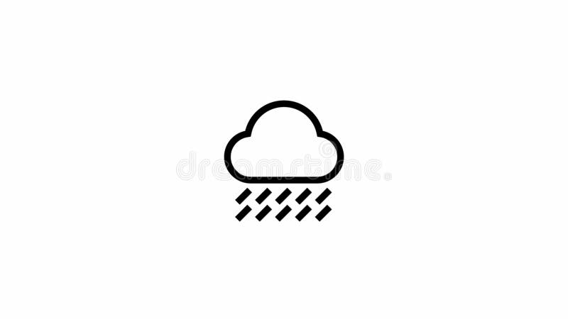 Cloud with Rain - Clean and Modern Weather Icon Motion Design Stock ...