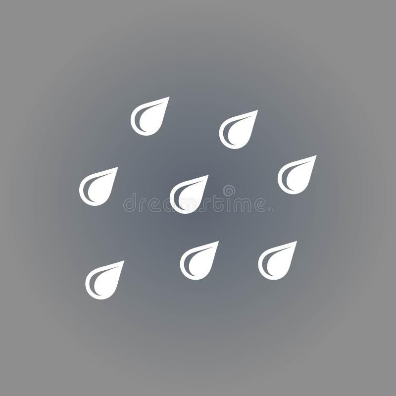 Cloud with Rain Drops Icon Stock Vector Illustration Flat Design Stock ...