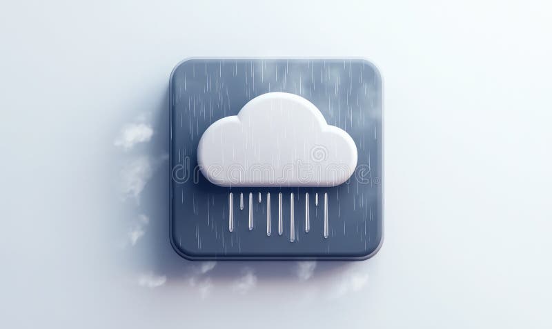 A Cloud with Rain Falling on it Stock Illustration - Illustration of ...