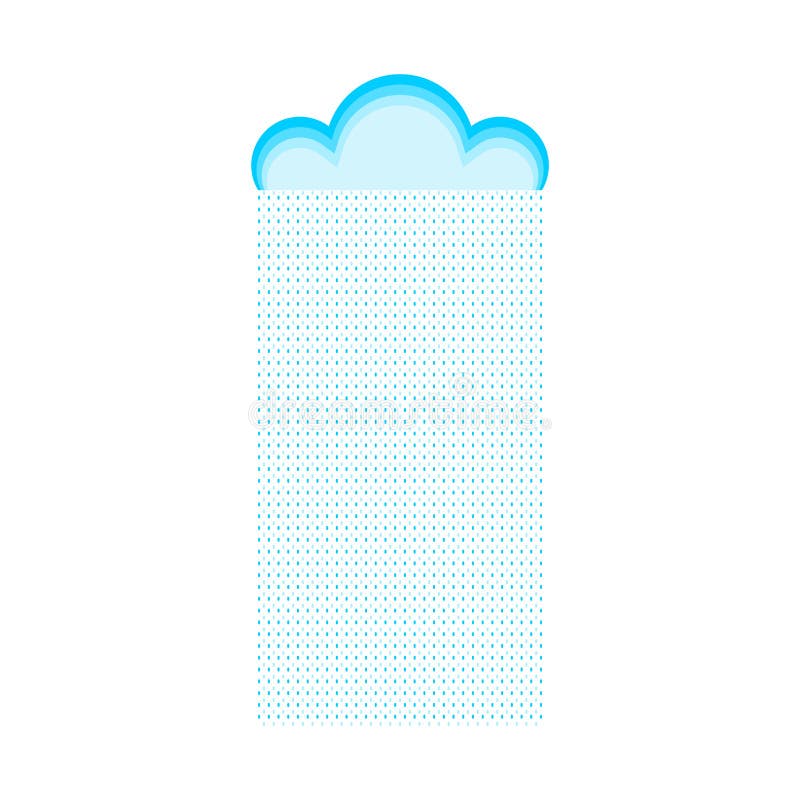 Rain Cloud and Puddle Isolated. Weather Vector Illustration Stock ...