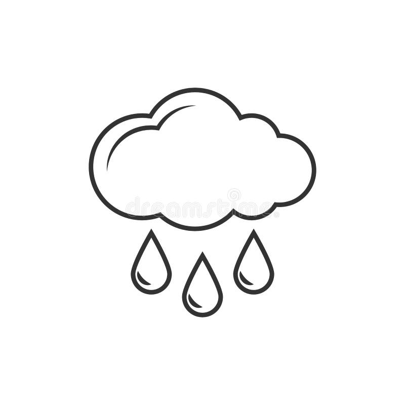 Rain Cloud Outline Stock Illustrations – 22,811 Rain Cloud Outline ...