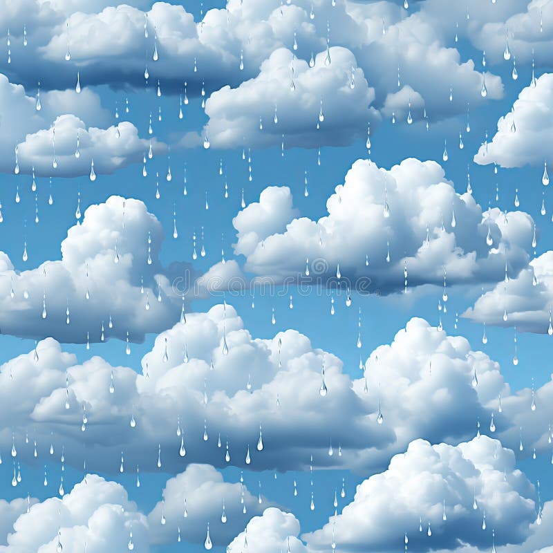 Cloud and Rain Pattern for Nature-inspired Graphic Design Projects and ...