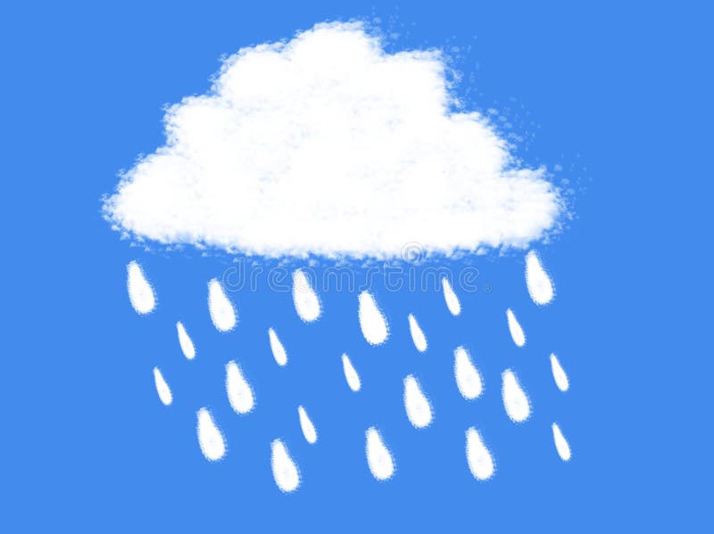Cloud and rain cloud shape stock illustration. Illustration of icon ...