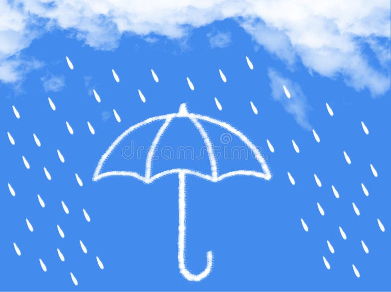 Cloud and rain cloud shape stock illustration. Illustration of water ...