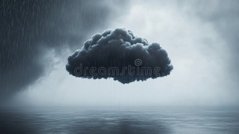 Cloud with Rain in the Sky. 3d Rendering, 3d Illustration Stock Image ...