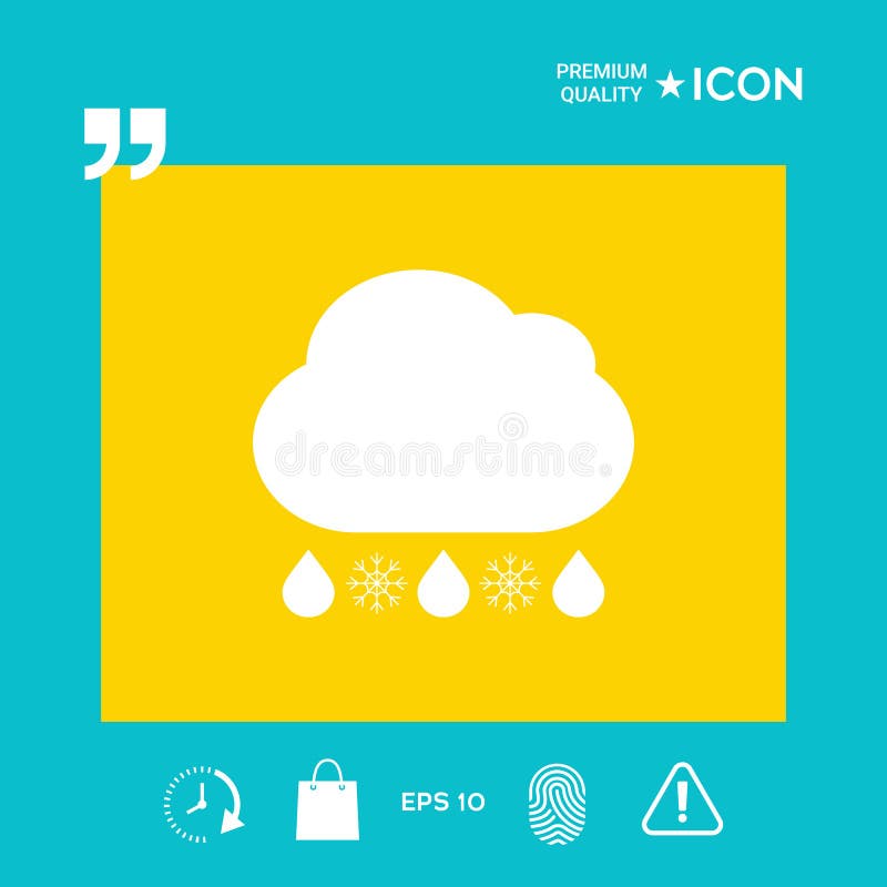Cloud rain snow icon stock vector. Illustration of element - 110713457