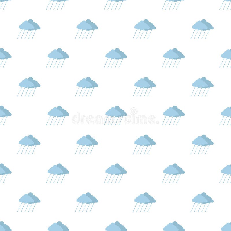 Cloud Rain Storm Pattern Seamless Stock Illustration - Illustration of ...