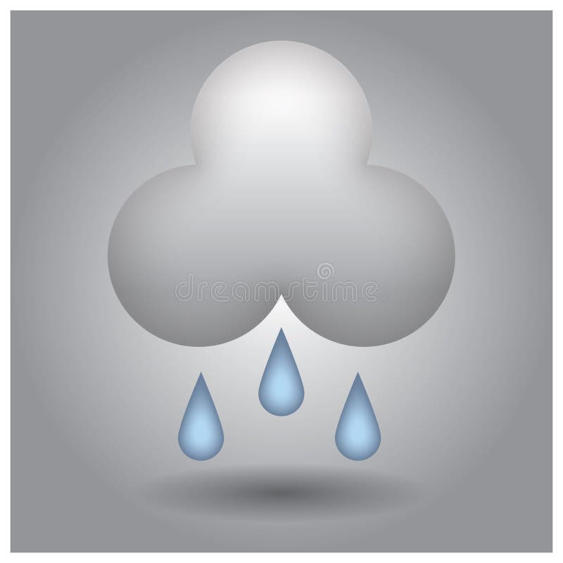 Cloud and Rain. Vector Illustration Decorative Design Stock Vector ...