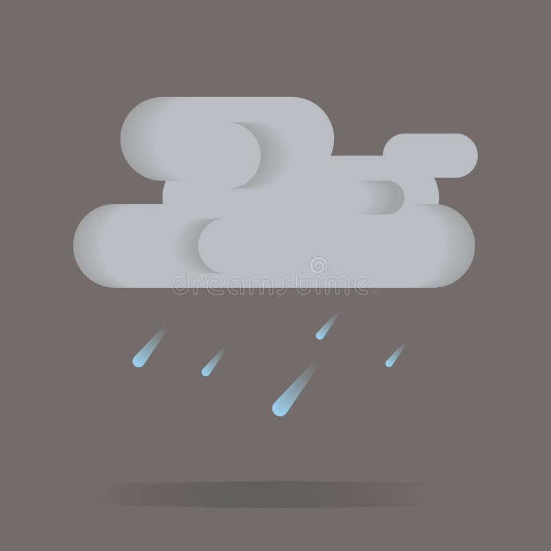 Cloud and Rain. Vector Illustration Decorative Design Stock Vector ...