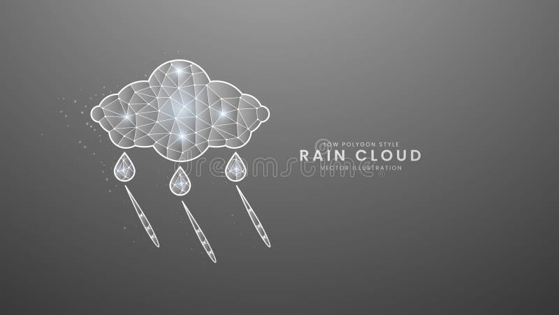 Cloud and Rain for Weather Forecast. Rain Drops with Gray Water, Modern ...