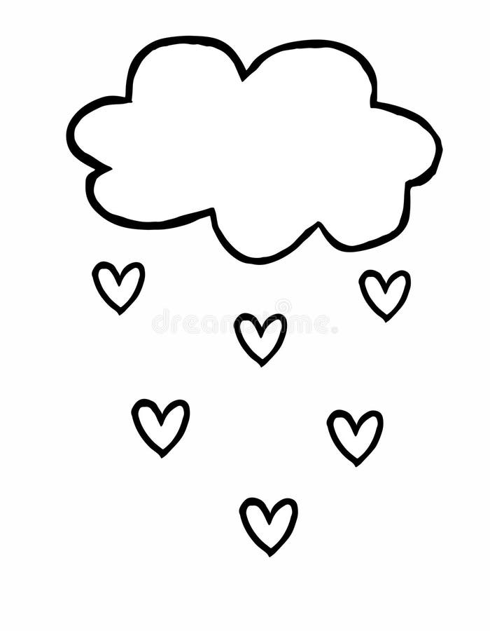 Cloud Rainbow Colouring Page Illustration Stock Illustration ...