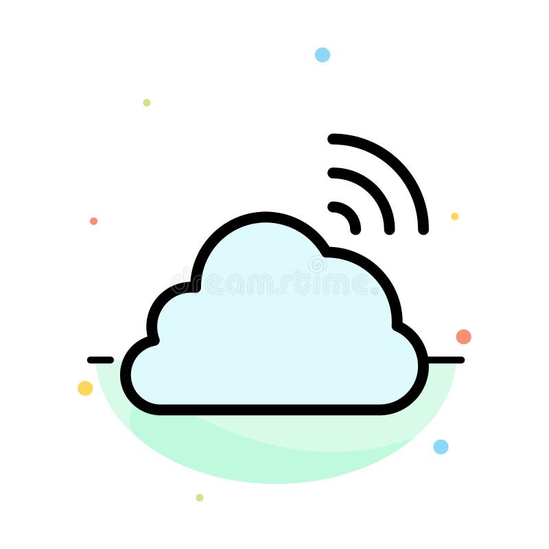 Cloud, Rainbow, Sky, Spring, Weather Abstract Flat Color Icon Template ...