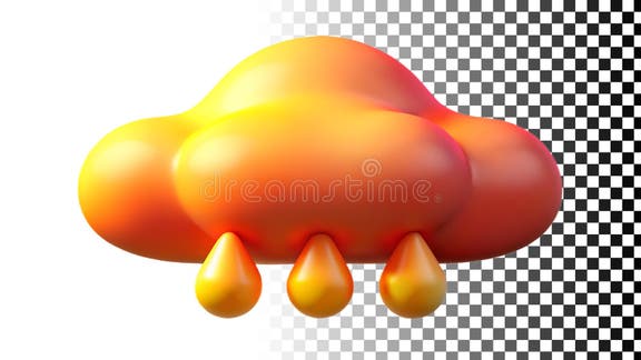 Cloud with Raindrops, Rainy Weather, Precipitation Forecast, Storm ...