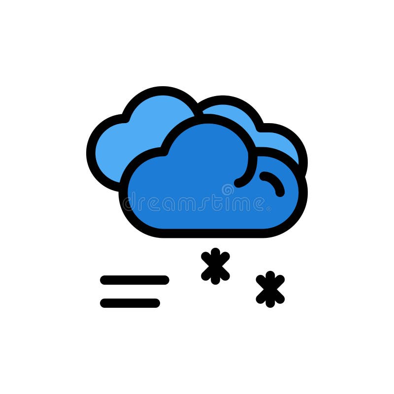 Cloud Raining, Forecast, Raining, Rainy Weather Flat Color Icon. Vector ...