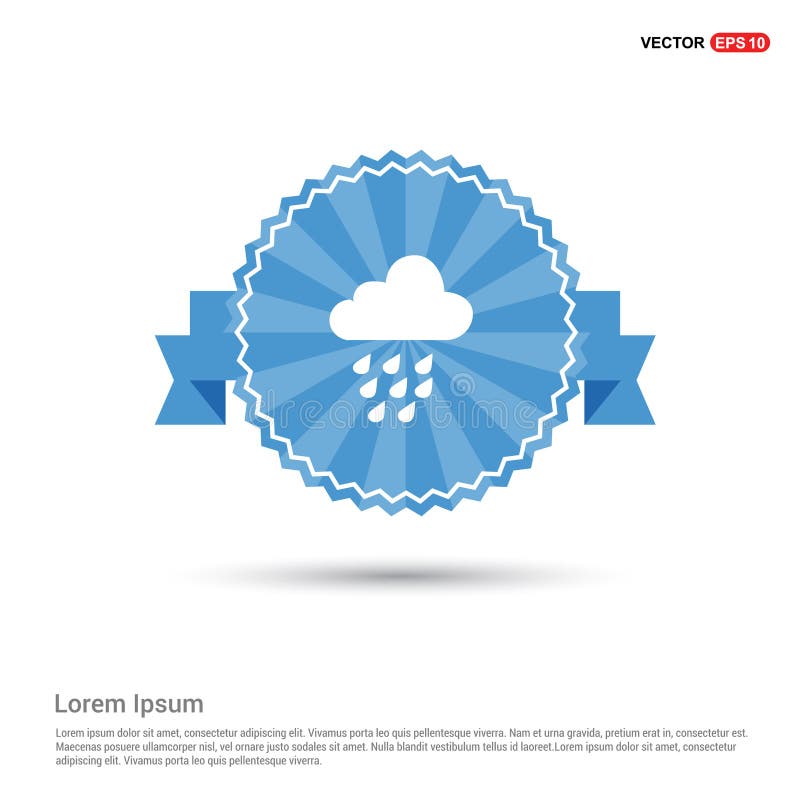 Cloud Raining Icon stock vector. Illustration of silhouette - 132411600