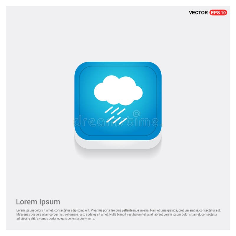 Cloud Raining Icon stock vector. Illustration of drop - 132448977