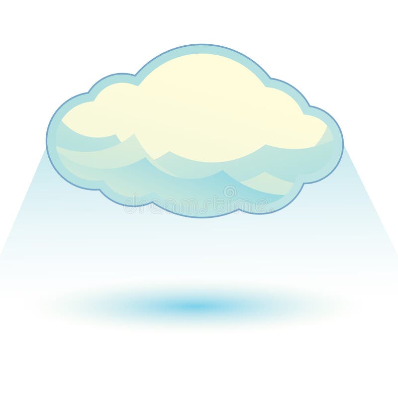 Cloud with a Ray. Vector Illustration Decorative Background Design ...