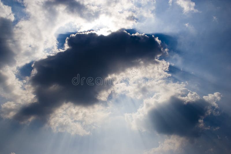 Cloud Rays stock photo. Image of heavens, light, rays, clouds - 600544