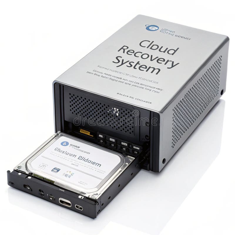 Cloud Recovery Isolated on Transparent Background Stock Illustration ...