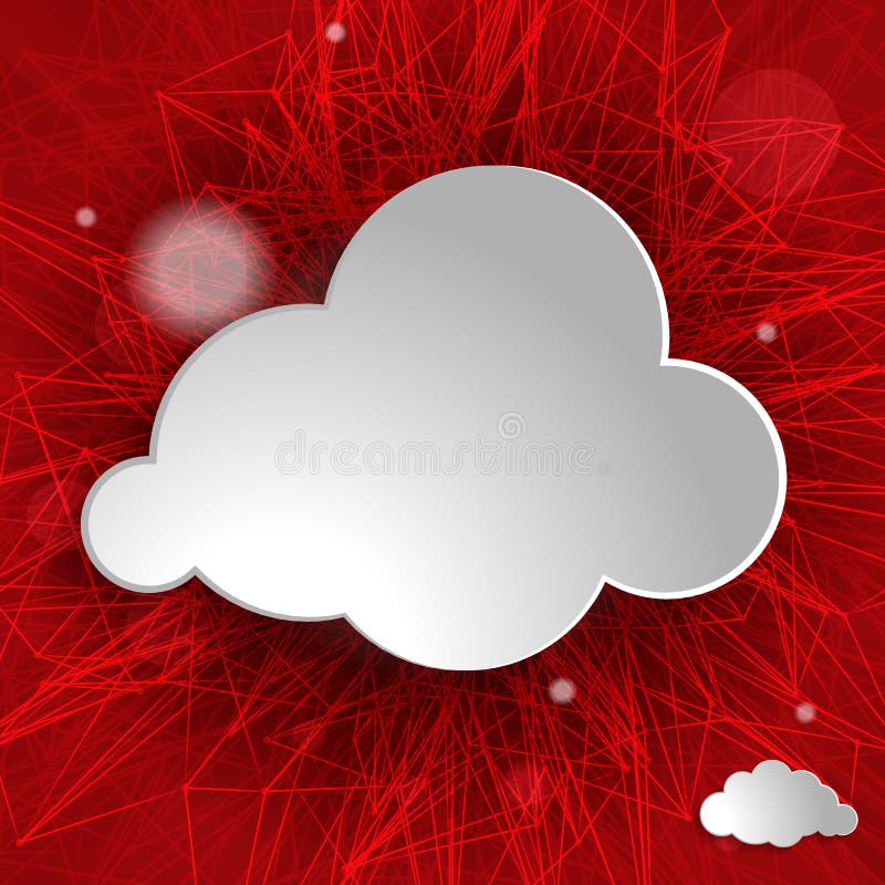 Cloud on a Red Striped Background Stock Vector - Illustration of ...
