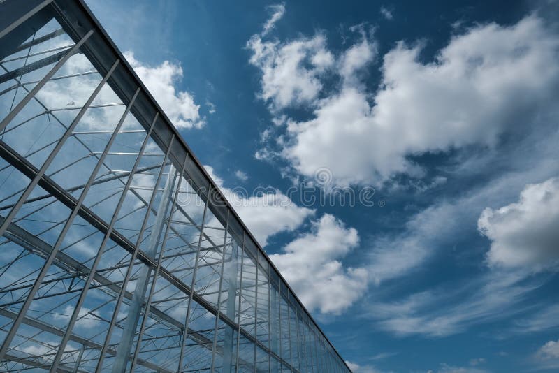 The Cloud Reflected in the Window Glass of the Building, Space for Text ...